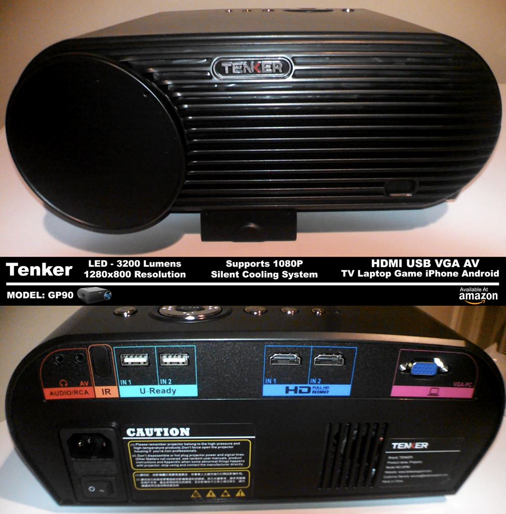 TENKER GP90 - Best Affordable 3200 Lumens LED Video Projector - Hot ...